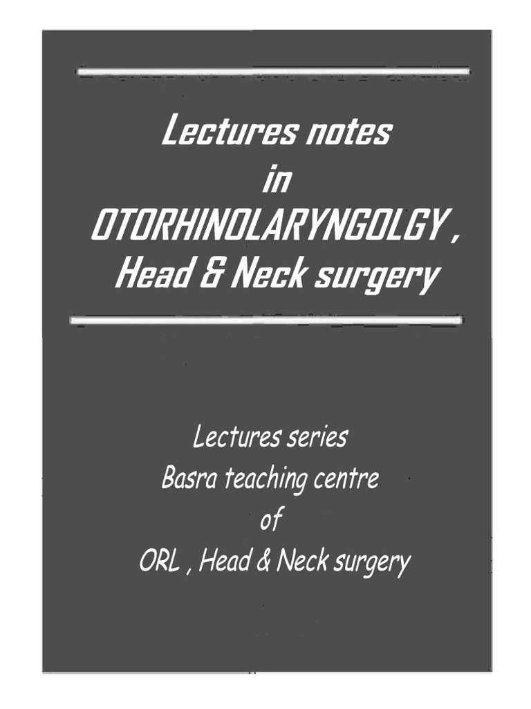 ORL, H&N Surgery | PDF | Ear | Auditory System