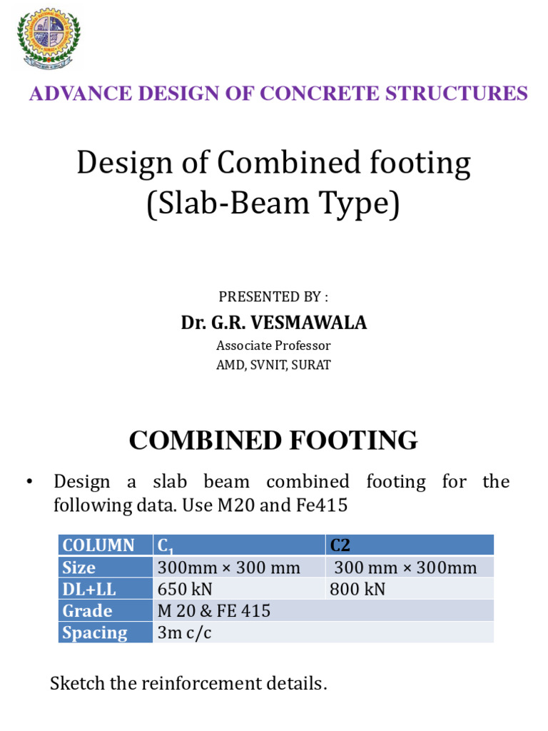 3.0 Combined Footing-Slab beam (1) | PDF