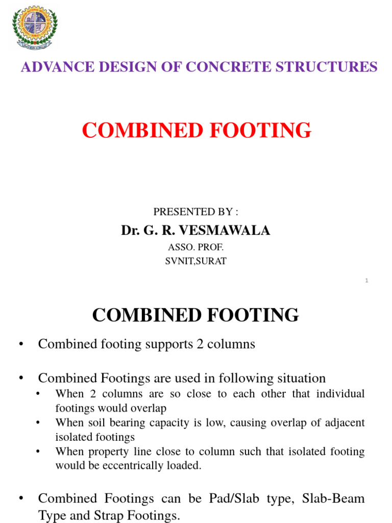 2.0 Combined Footing-Slab | PDF | Bending | Column