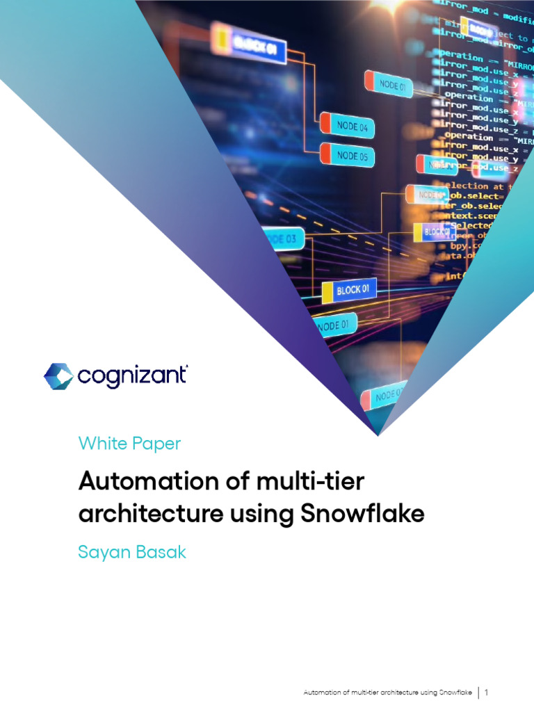 Automation of Multi Tier Architecture Using Snowflake Whitepaper | PDF | Automation | Data