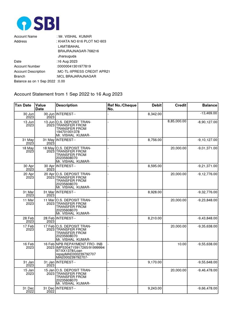 10L Statement | PDF | Personal Identification Number | Service Industries