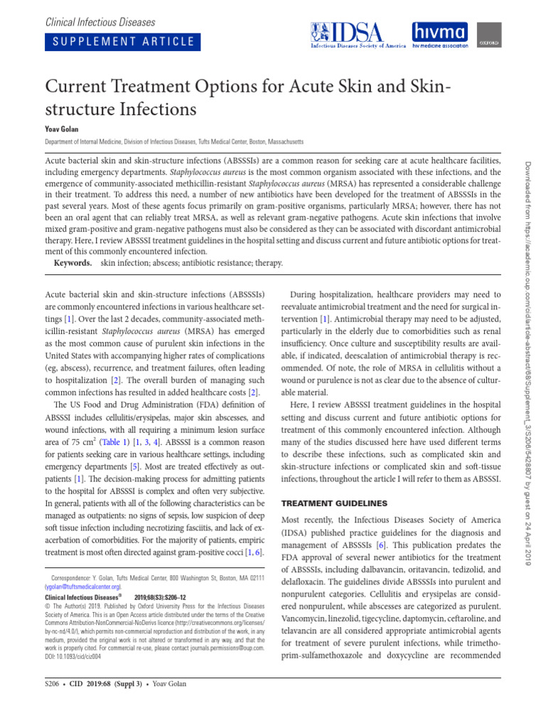 30957166: Current Treatment Options For Acute Skin and Skin-Structure ...