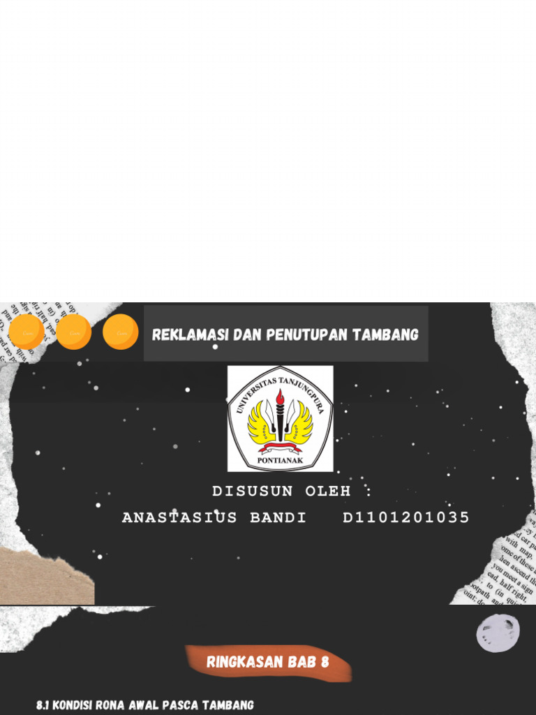 Anastasius Bandi - D1101201035 - Reklamasi Dan Penutupan Tambang | PDF