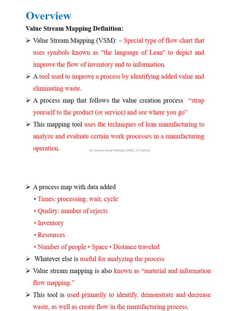 Value Stream Mapping (VSM) | PDF | Lean Manufacturing | Information