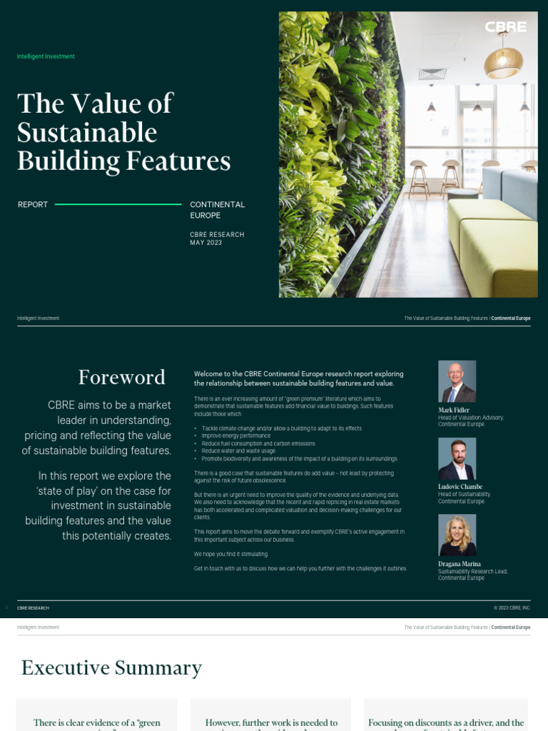 CBRE - Green Premium | PDF | Valuation (Finance) | Real Estate Appraisal