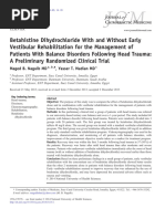 Comparative Efficacy of Betahistine Versus Cinnarizine in Vertigo ...