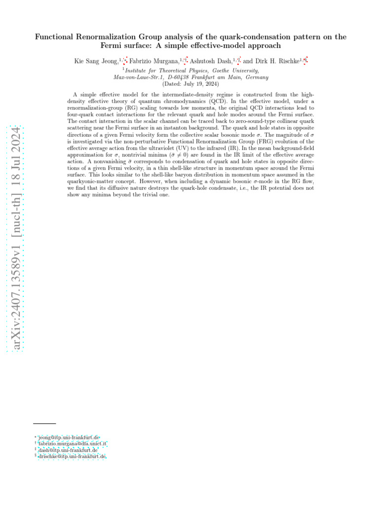 Functional Renormalization Group Analysis of The Quark-Condensation ...