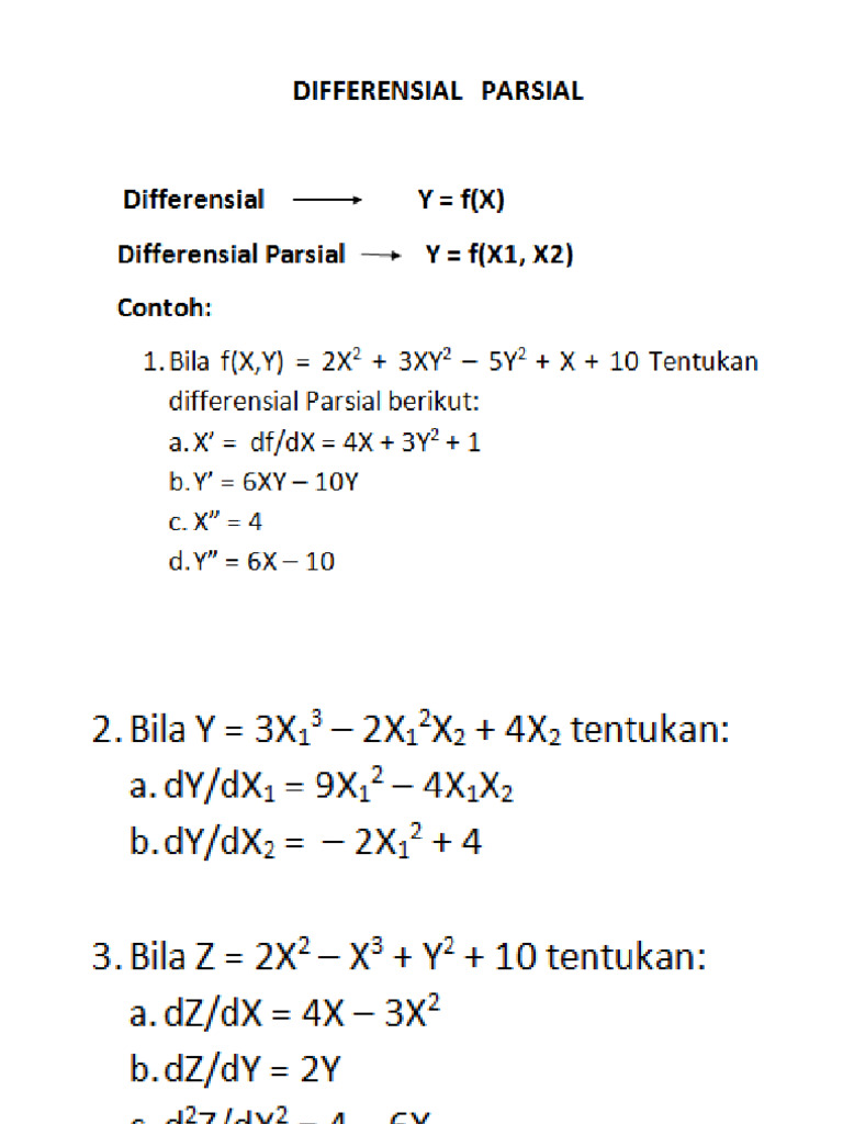 Differensial Parsial | PDF