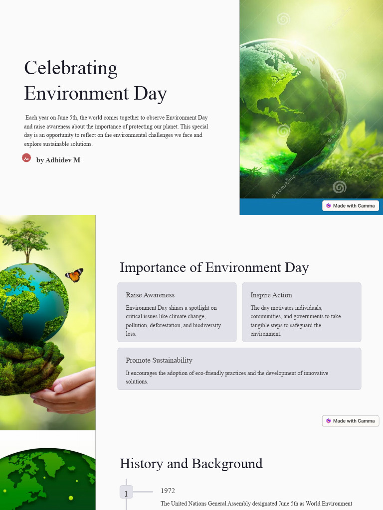 Celebrating Environment Day: by Adhidev M | PDF | Natural Environment ...