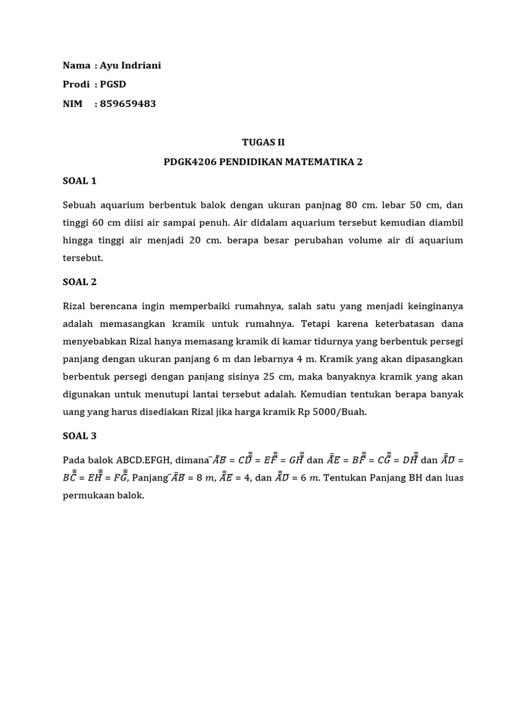 Ayu - Tugas 2 MTK | PDF