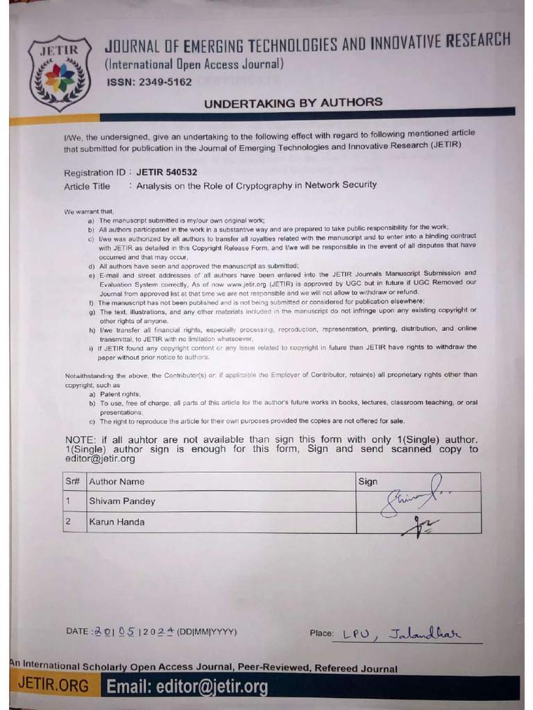 Undertaking Form | PDF