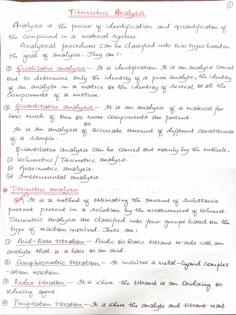 Titrimetric Analysis | PDF
