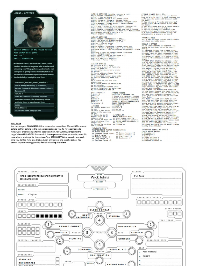 Cronus Crew and Ref Sheet | PDF