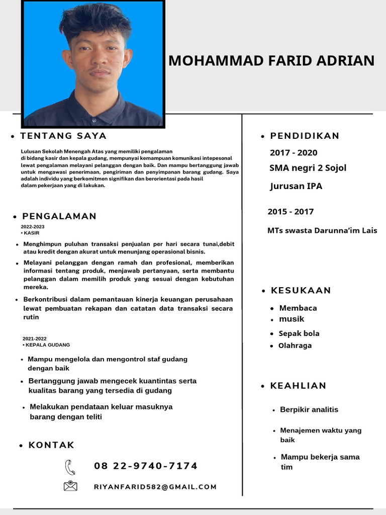 CV Farid Adriyan | PDF