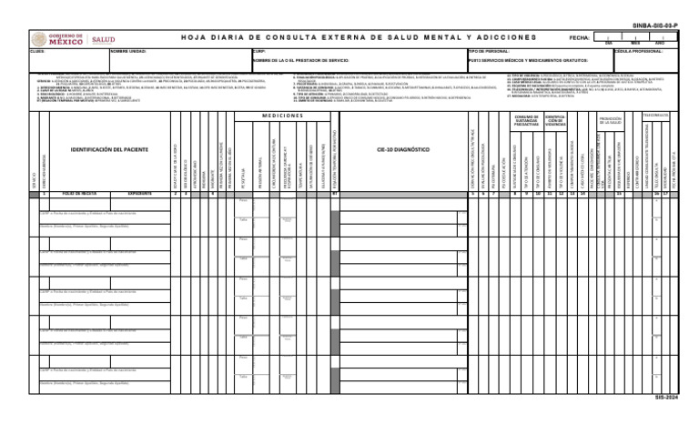 SINBA-SIS-03-P 2024 | Descargar gratis PDF | Medicina CLINICA | Salud ...