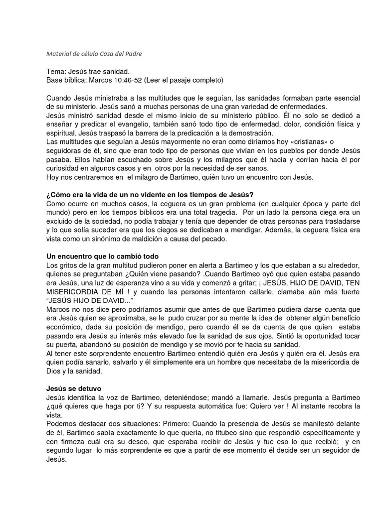 Jesus Trae Sanidad | PDF | Jesús | Cristo (título)