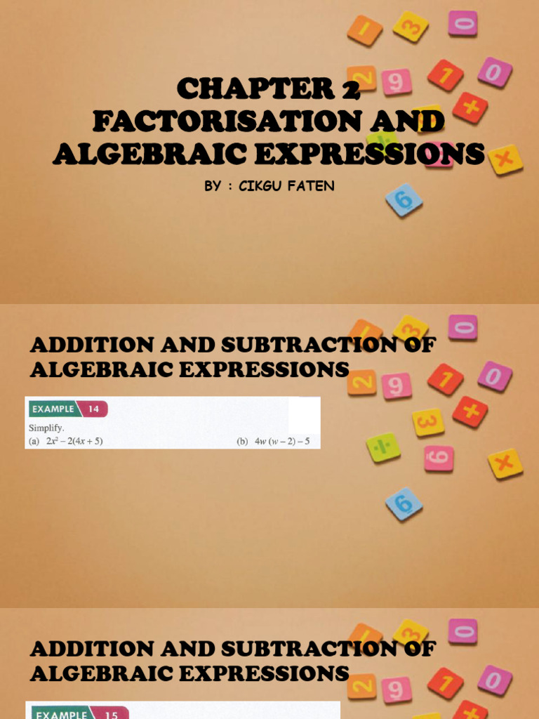 Addition and Subtraction of Algebraic Expressions | PDF | Wellness