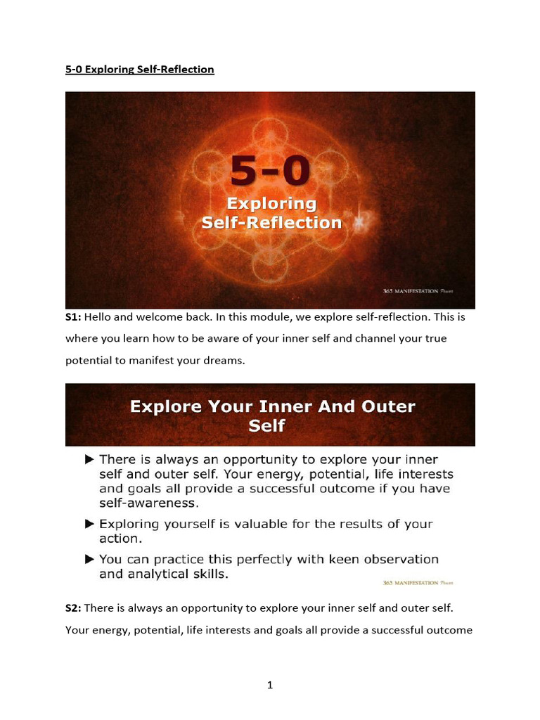5 0 Exploring Self Reflection | PDF | Mental Processes | Neuroscience