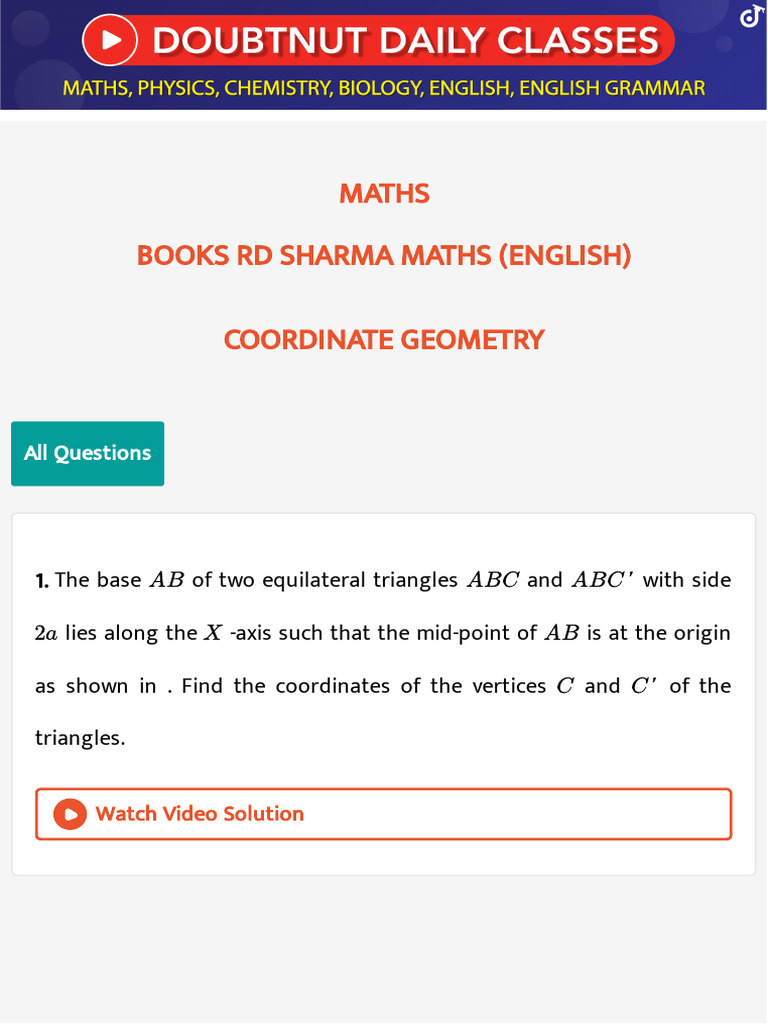 568 Books Doubtnut Question Bank | PDF | Triangle | Area
