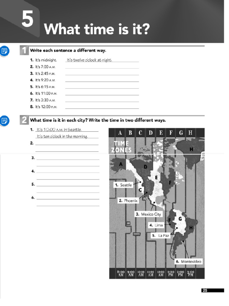 INTERCHANGE INTRO A WORKBOOK U5 | PDF
