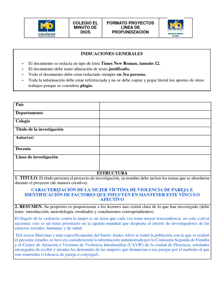 Informe - Profu 2024 - Diligenciado | PDF | La violencia contra las ...