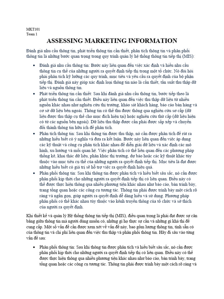 MKT101 Team1 Chap4 | PDF