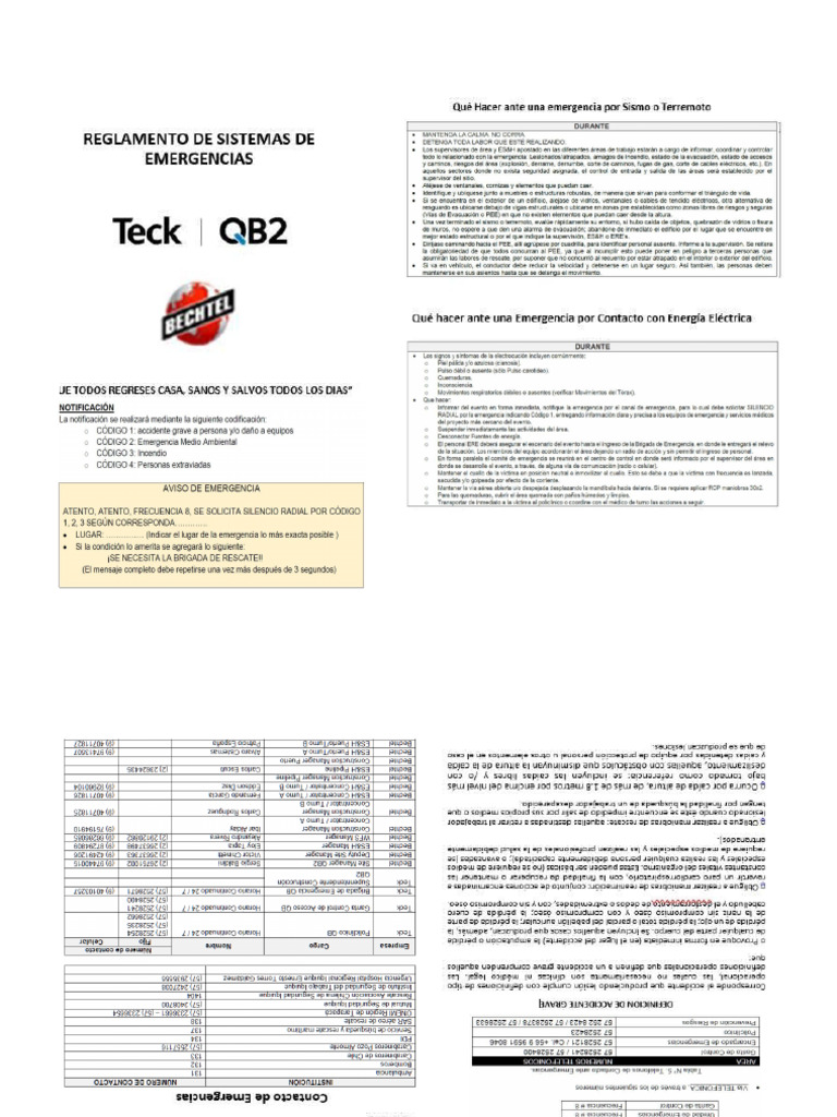 Diptico Emergencias | PDF