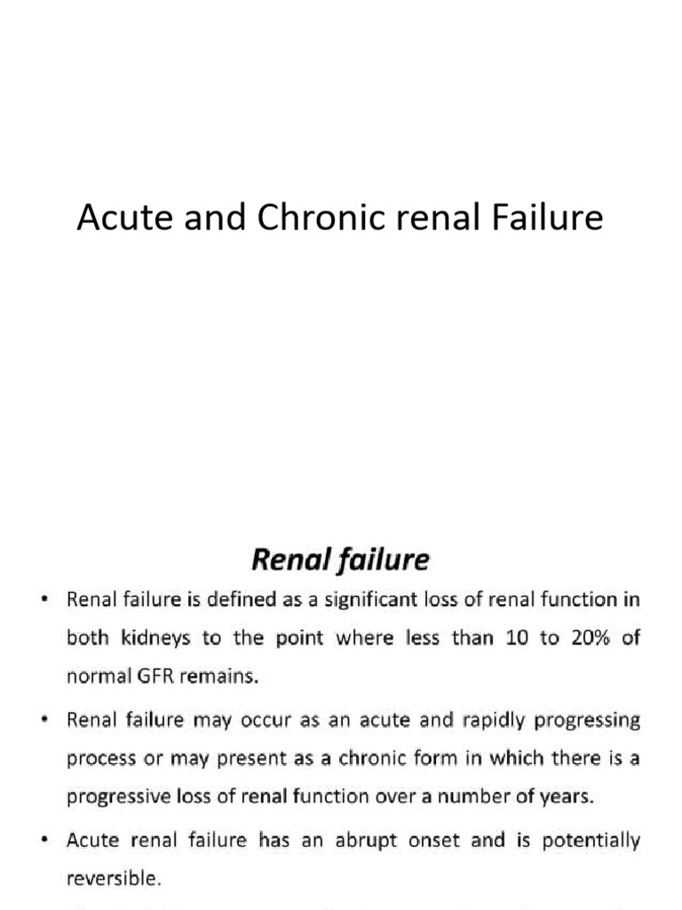 Understanding Renal Failure Causes | PDF | Science & Mathematics