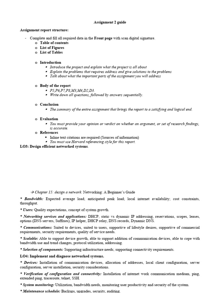 Unit 2 Networking Asm2 Guide Pdf Computer Network Ip Address