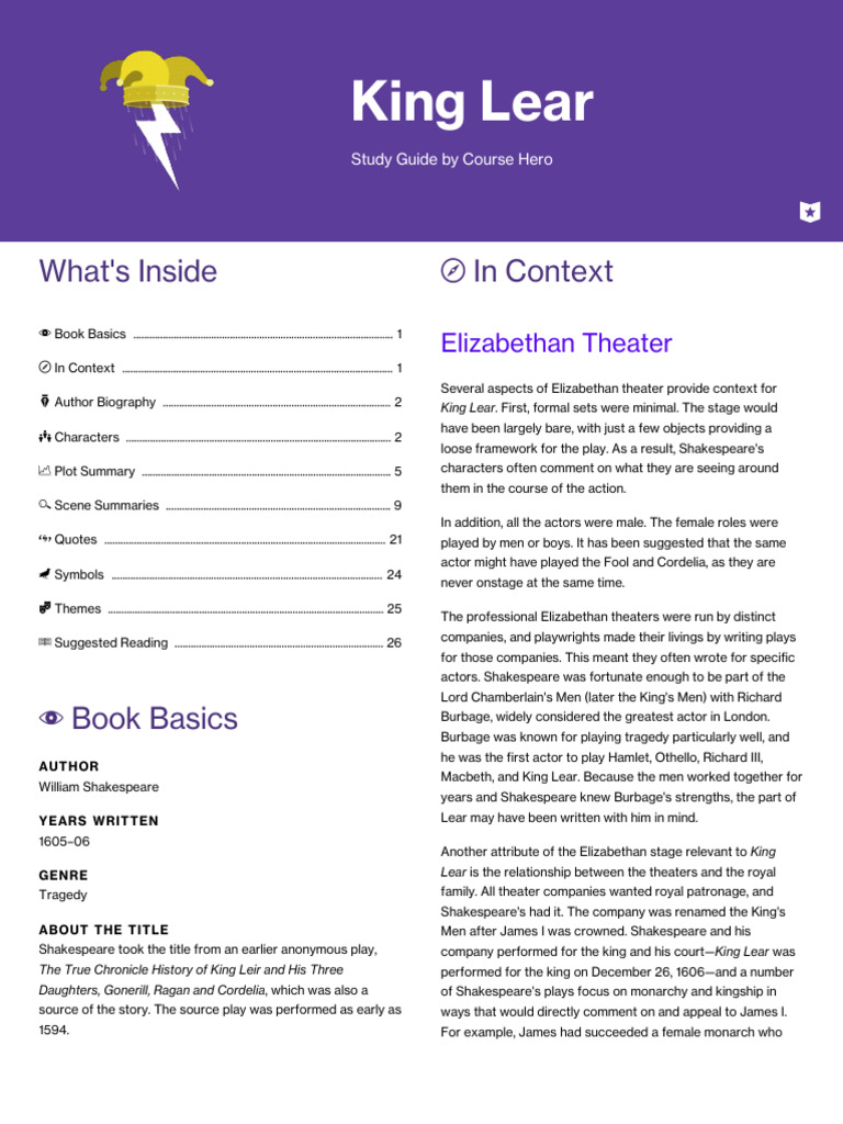 William Shakespeare's King Lear | PDF | King Lear | William Shakespeare