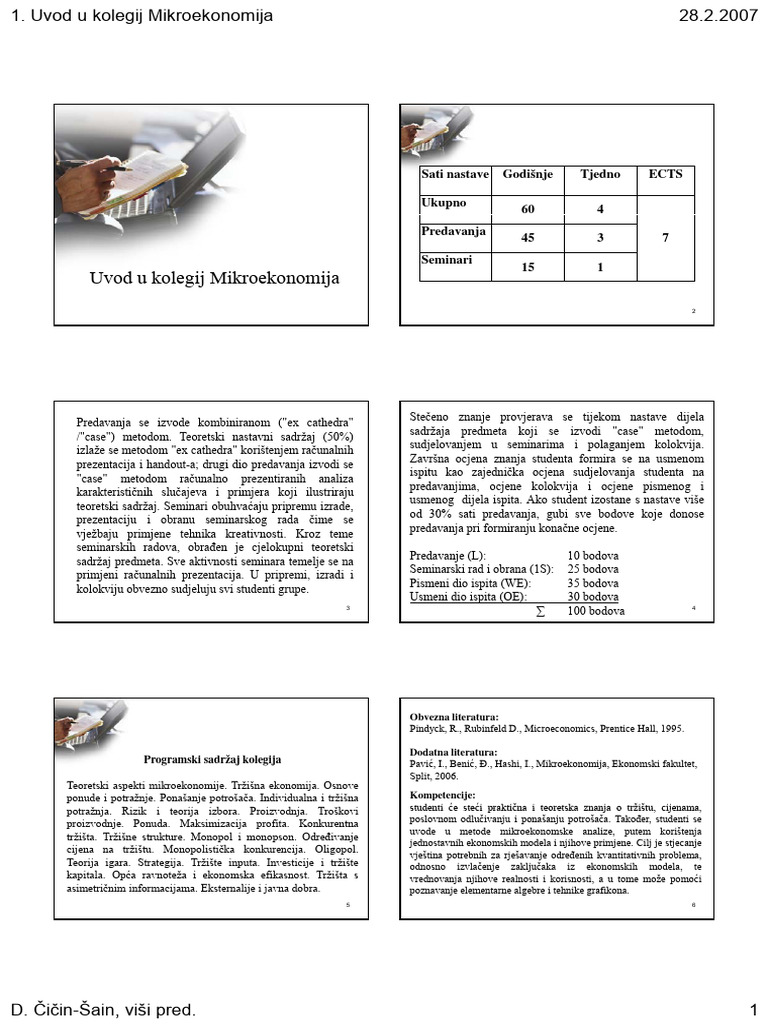Mikroekonomija 01 | PDF