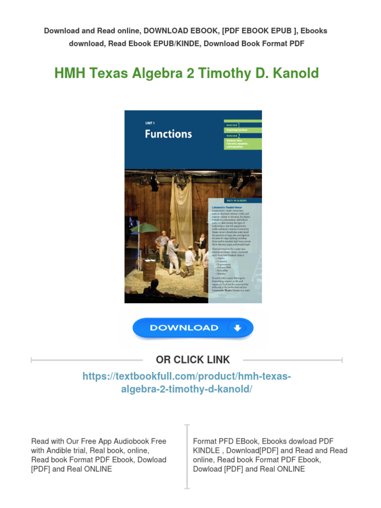 PDF HMH Texas Algebra 2 Timothy D. Kanold Download | PDF | Function (Mathematics) | Interval ...