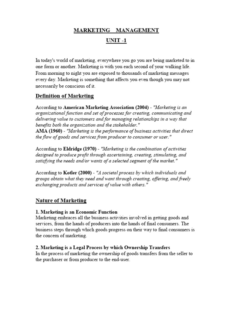Introduction to Marketing Management | PDF | Marketing | Consumer Behaviour