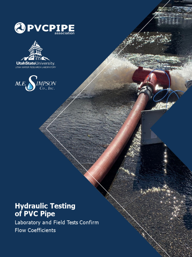 Testing Confirms PVC Pipe Hydraulic Coefficients Are Conservative | PDF ...