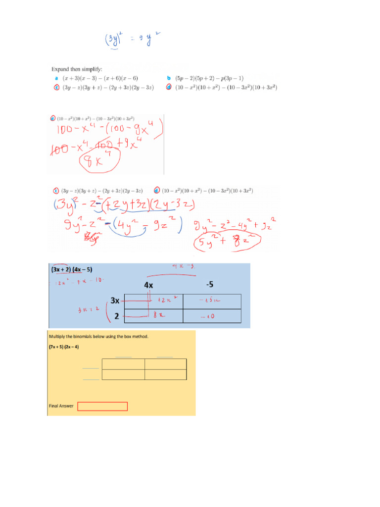 Algebra 2 Answer key | PDF