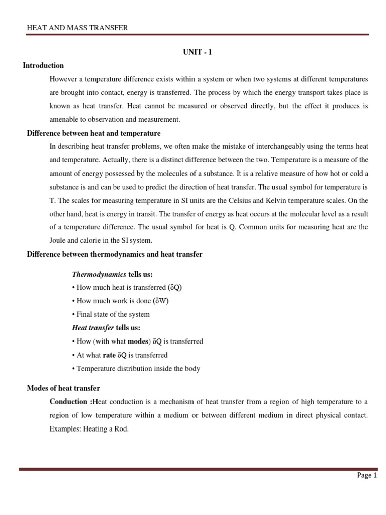 HT Notes | PDF | Heat Exchanger | Heat Transfer