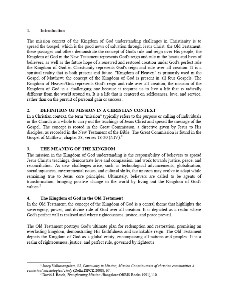 Theloogy of Mission Williams | PDF | Kingship And Kingdom Of God | Jesus