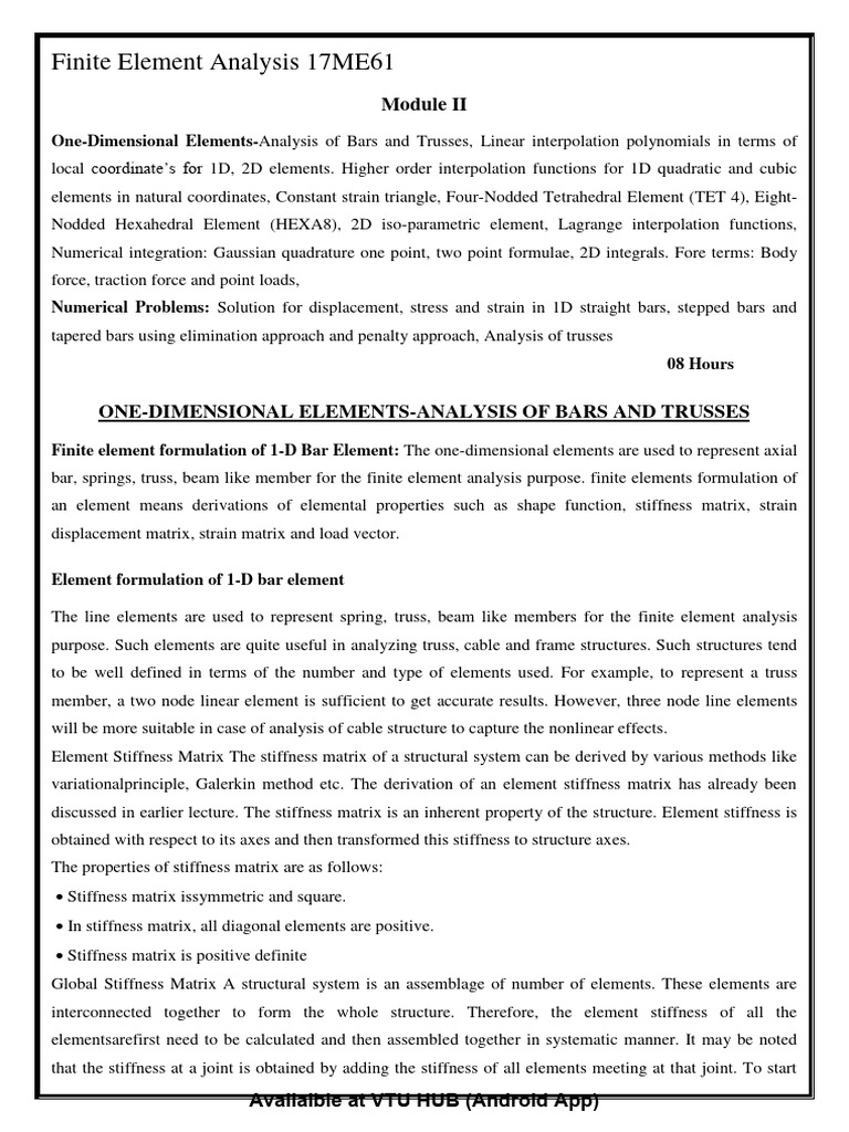 Fea - 2 | PDF | Matrix (Mathematics) | Finite Element Method