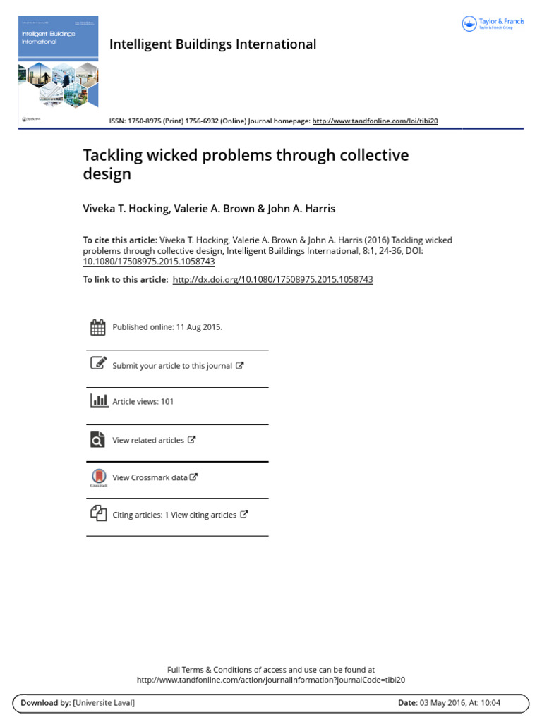 Tackling Wicked Problems Through Collective Design | PDF | Modernism ...