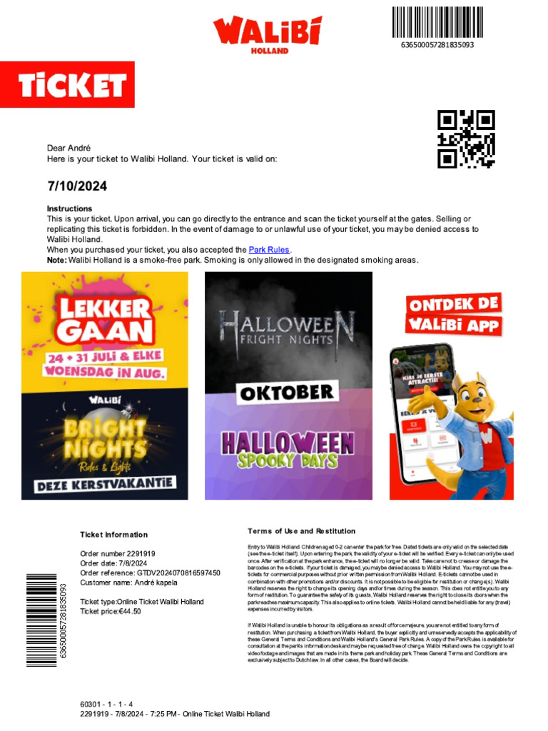 Ticket Order GTDV2024070816597450 | PDF | Ticket (Admission) | Copyright