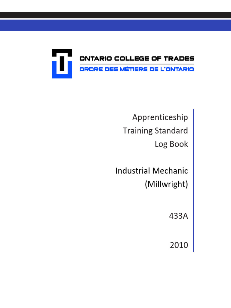 433a Millwright Skills | PDF | Apprenticeship | Occupational Safety And ...