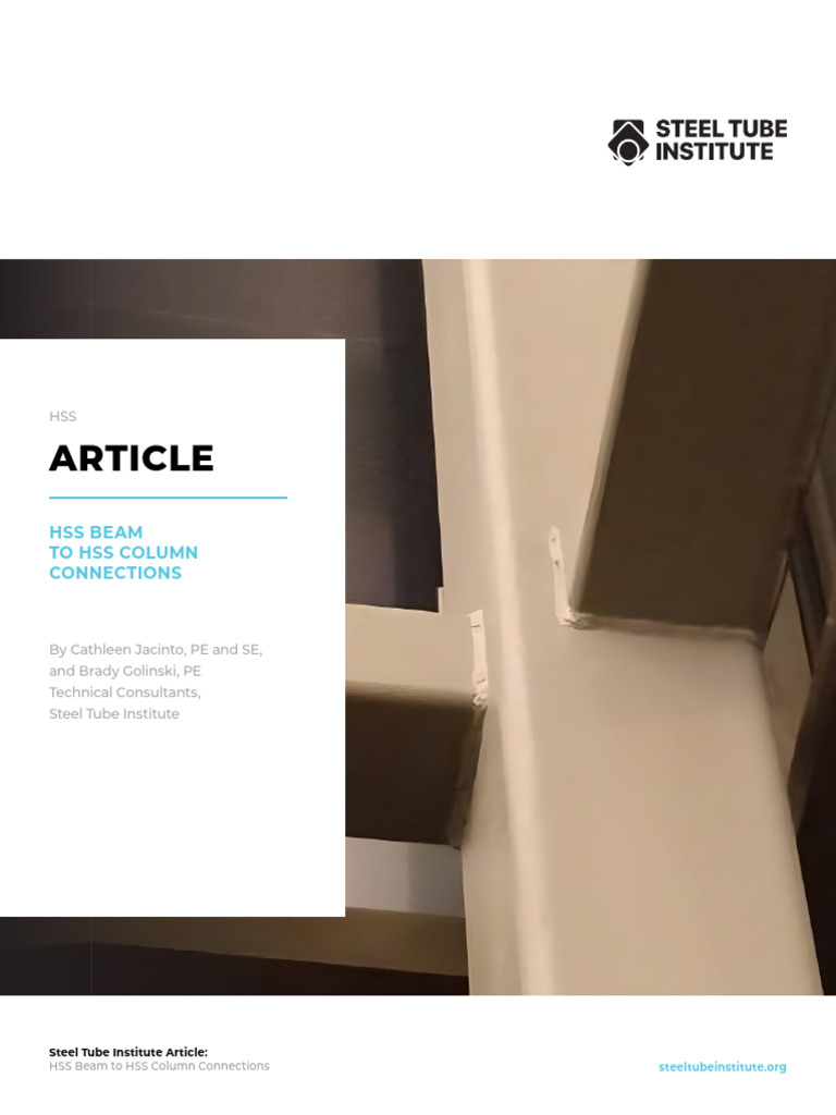 Article HSS Beam HSS Column Connections | PDF | Beam (Structure) | Column