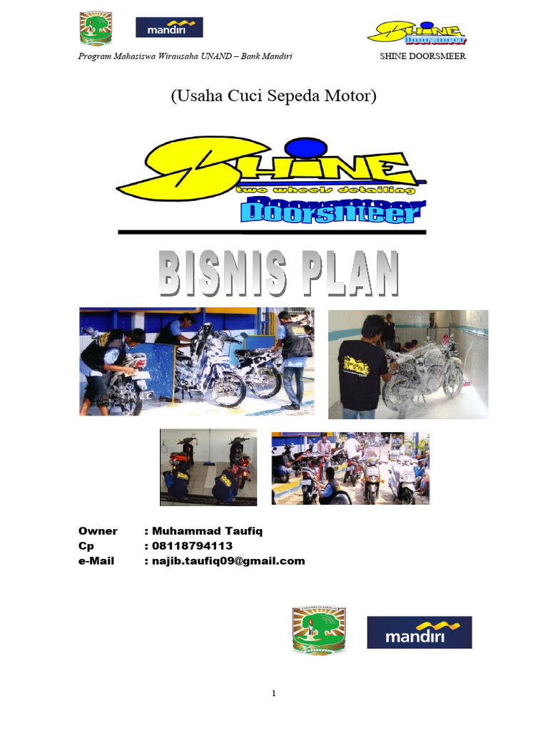 Usaha Cuci Sepeda Motor Shine Doorsmeer | PDF | Bisnis | Teknologi ...