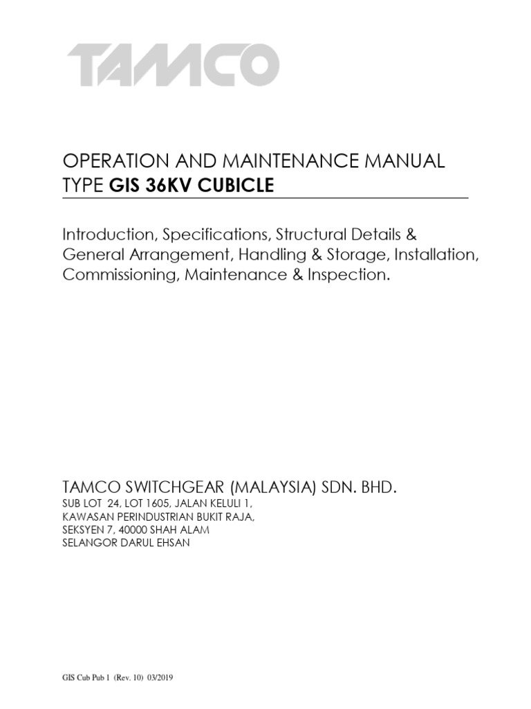 1-1cub Spec & Struc Detail1-Rev 10 | PDF | Electrical Equipment | Equipment