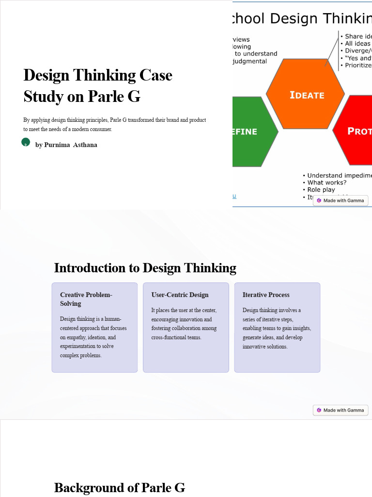Design Thinking Case Study On Parle G | PDF | Design Thinking | Brand