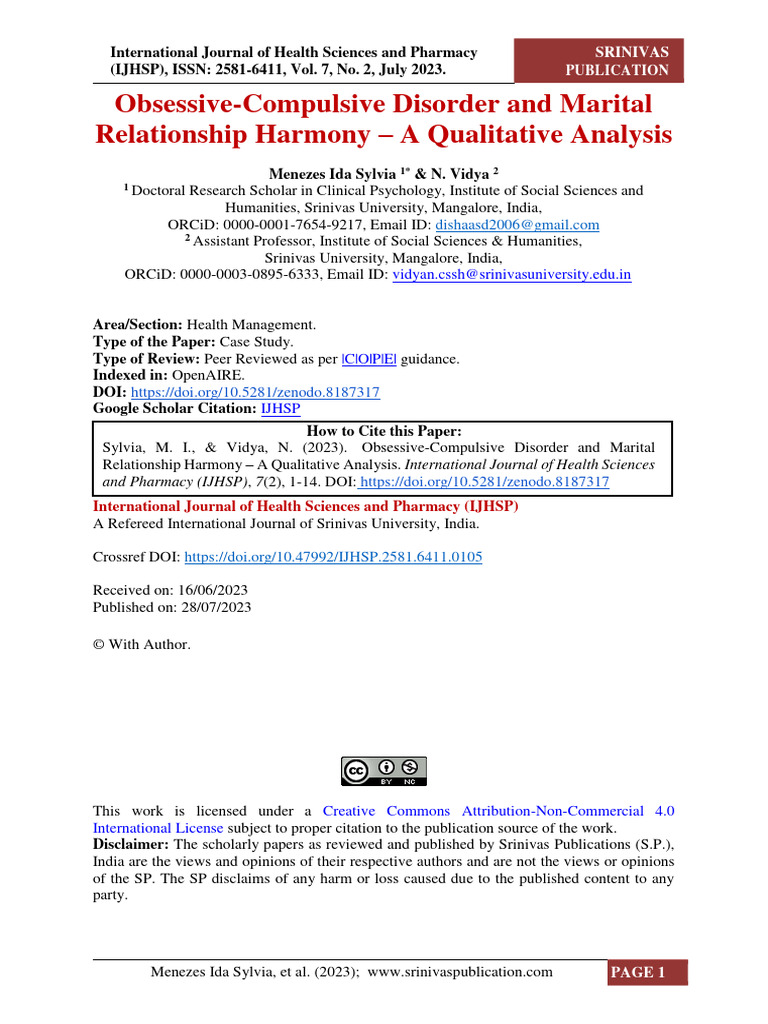 Obsessive-Compulsive+Disorder (DONE) | PDF | Obsessive–Compulsive Disorder | Anxiety