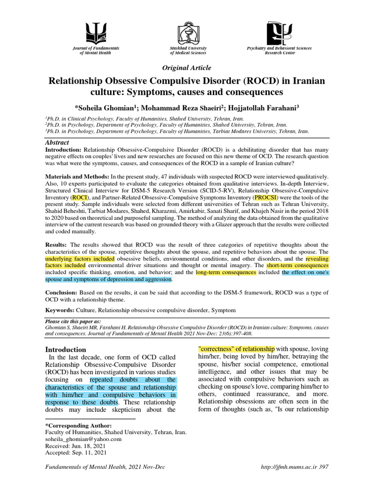 ROCD in Iranian Culture (DONE) | PDF | Obsessive–Compulsive Disorder ...