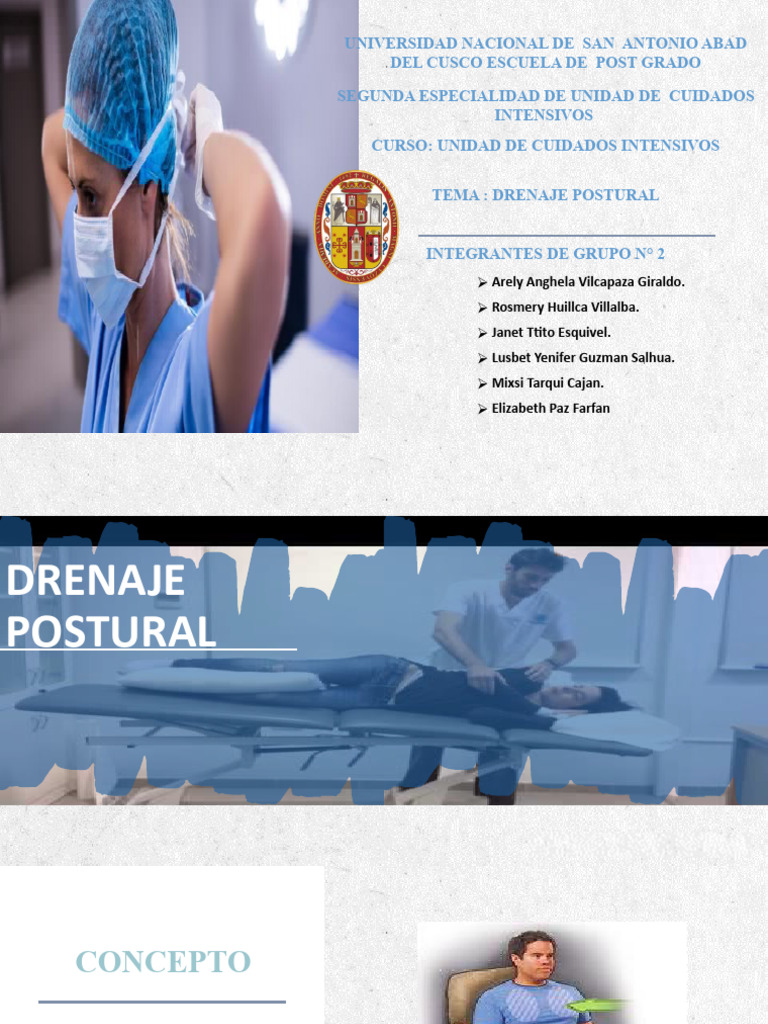 DRENAJE POSTURAL Final | PDF | Pulmón | Tos