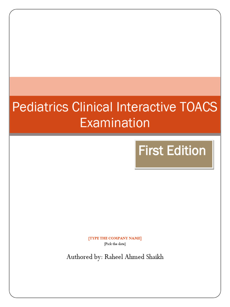 Pediatrics Interactive TOACS Examination PDF | PDF | Preterm Birth | Hiv