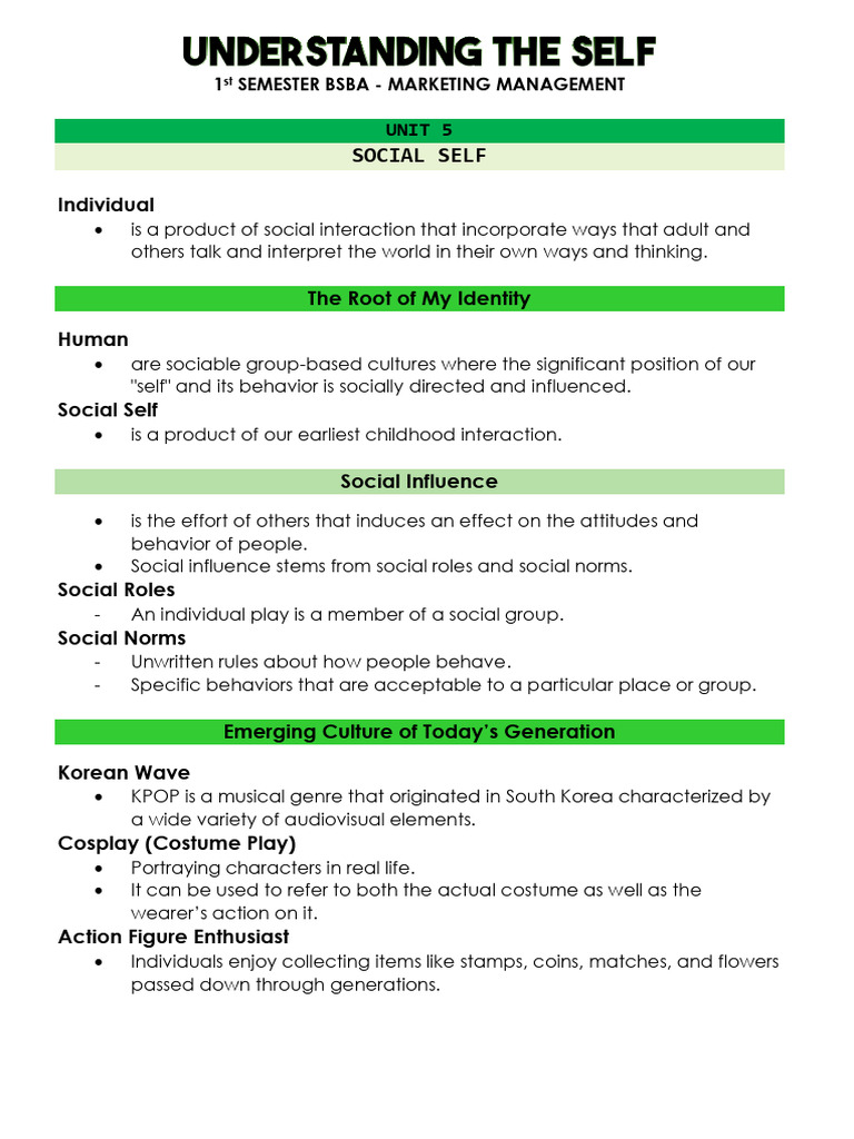 L5 - Social Self | PDF | Identity (Social Science) | Social Psychology